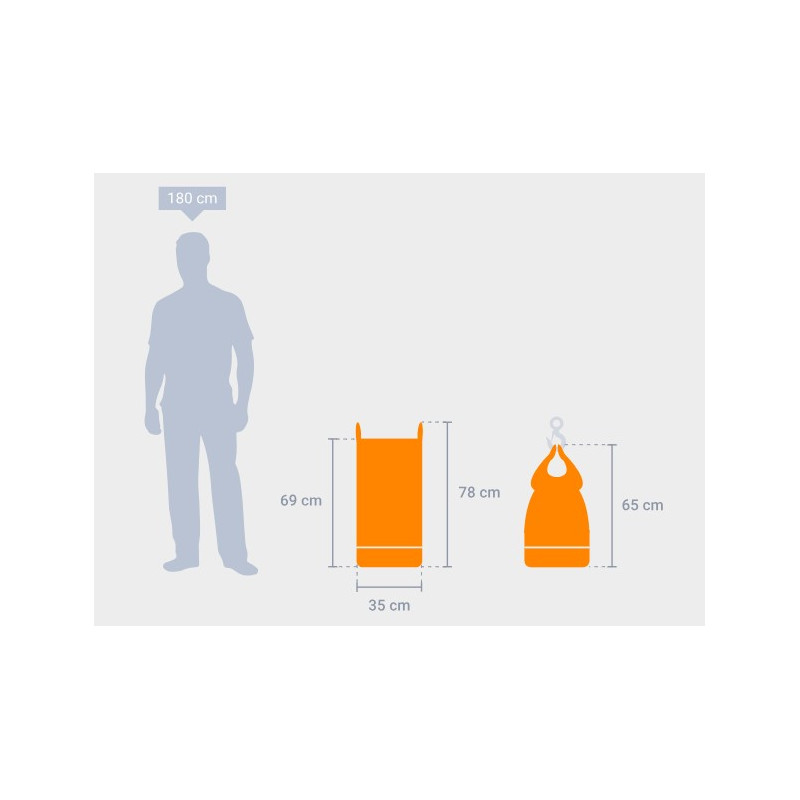 Sac de levage cylindrique pour éolien - 52L robuste
