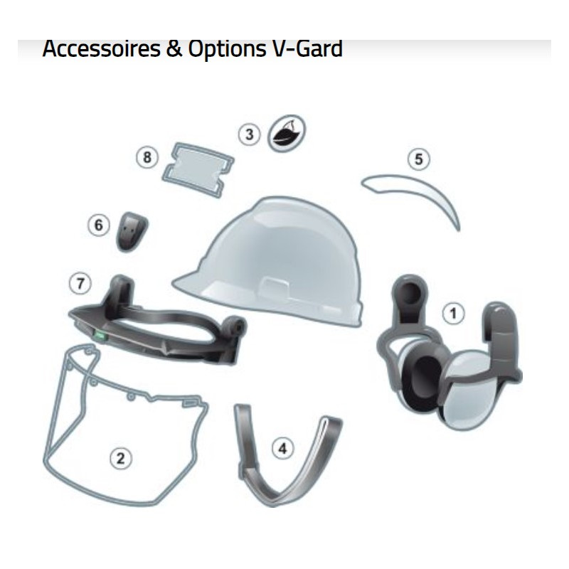 MSA - Casque de sécurité pour chantier en hauteur Couleur casque Blanc