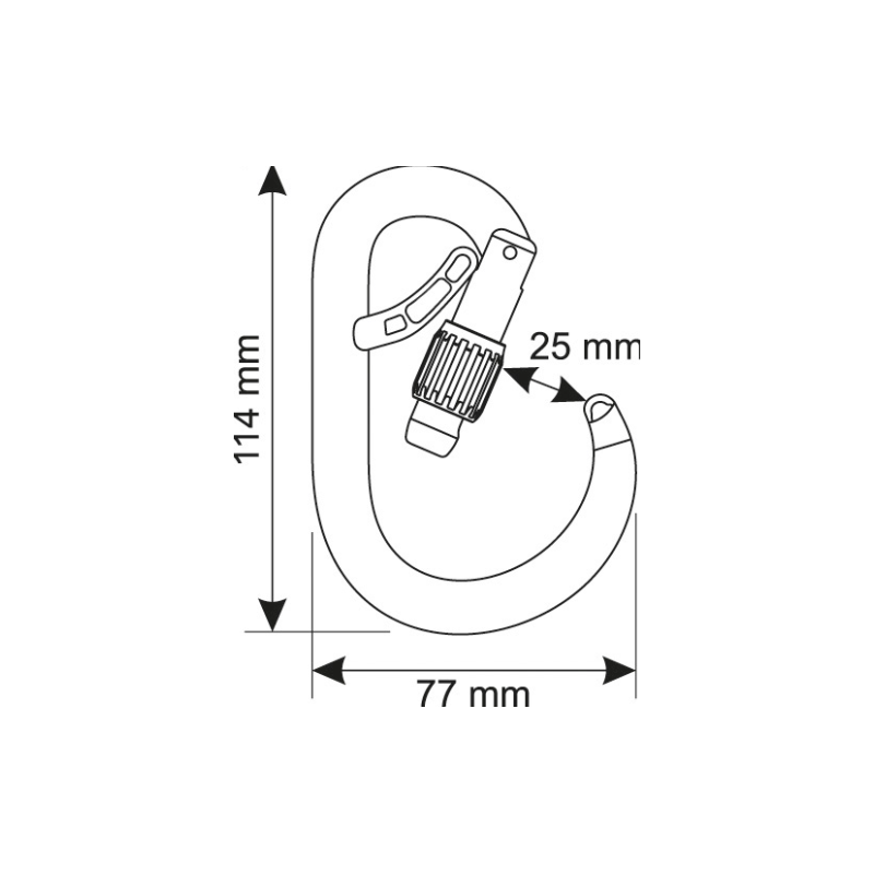 Mousqueton CAMP - CORE BELAY LOCK - EPI sécurité travaux en hauteur