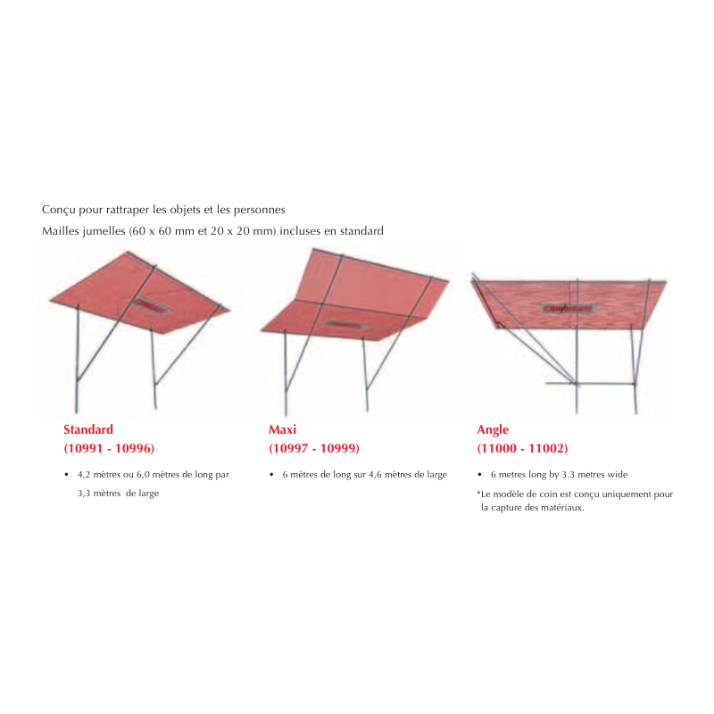 FILET DE SECURITE - Equipement de protection pour les chantiers